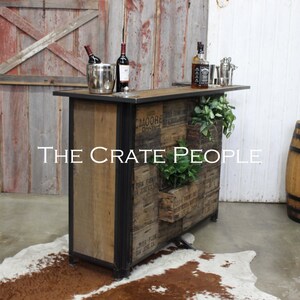 The Herb Crate Bar | Custom Made Furniture | Vintage Wood Crates and ...