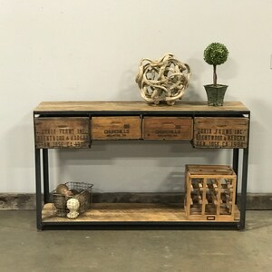 Entry Table or Console Table Reclaimed Barn Wood and Vintage Wood ...