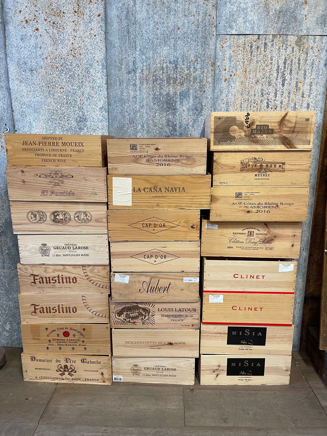 WINE Crate Boxes With LOGOS on LONG Side rare | Etsy