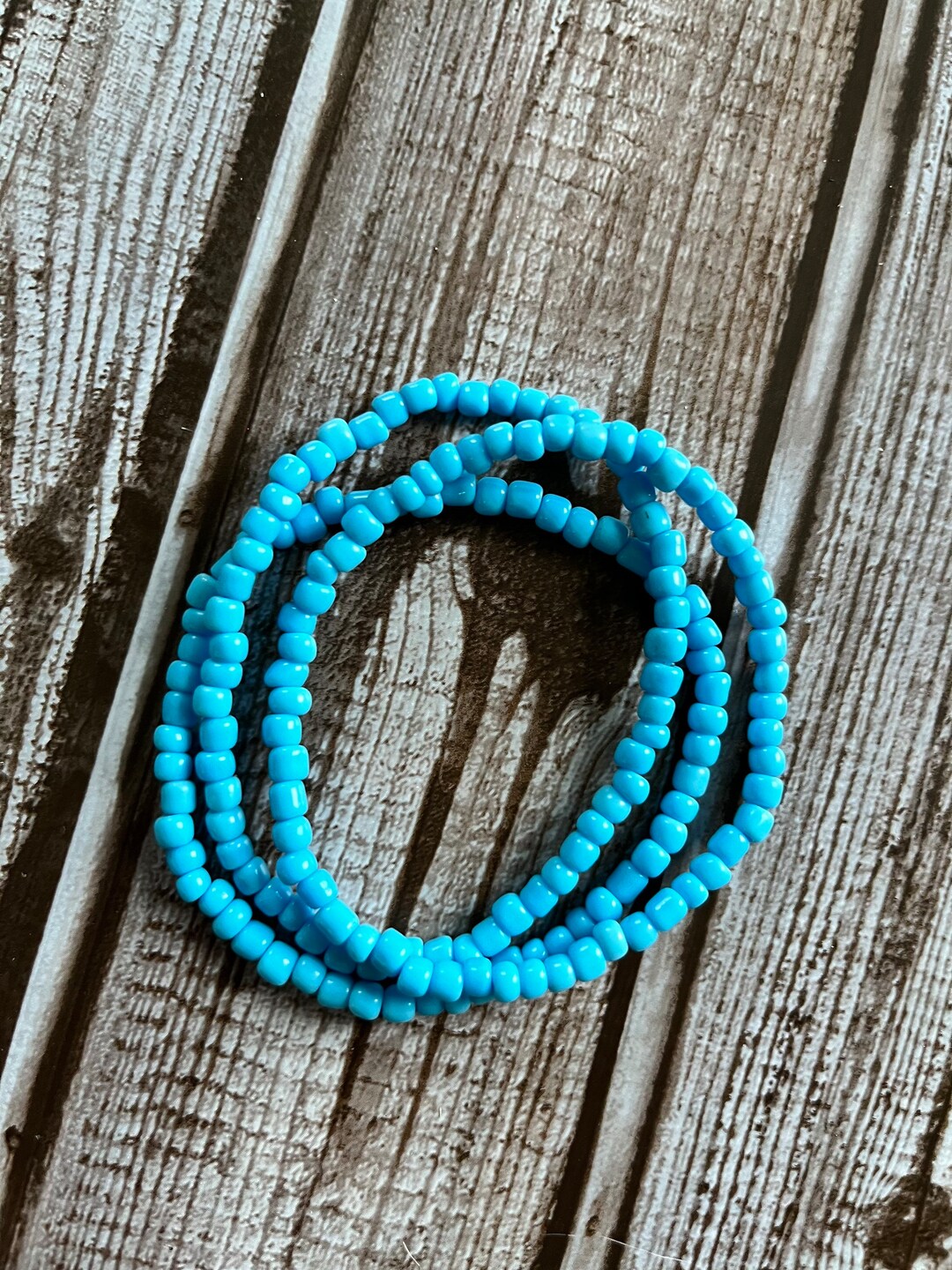 Light Blue Build Your Own Stack Bracelets, Glass Seed Bead Bracelets ...