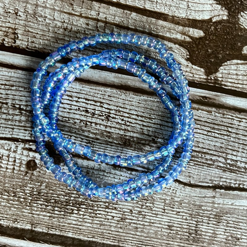 Light Blue Bead Bracelet - Etsy