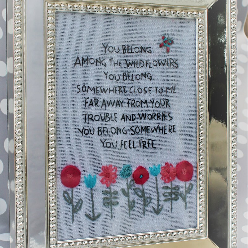 Embroidered Lyrics - Etsy