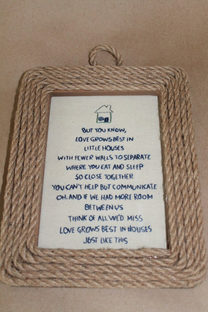 Custom Hand-crafted 5x7 Embroidered Words Lyrics Poems - Etsy