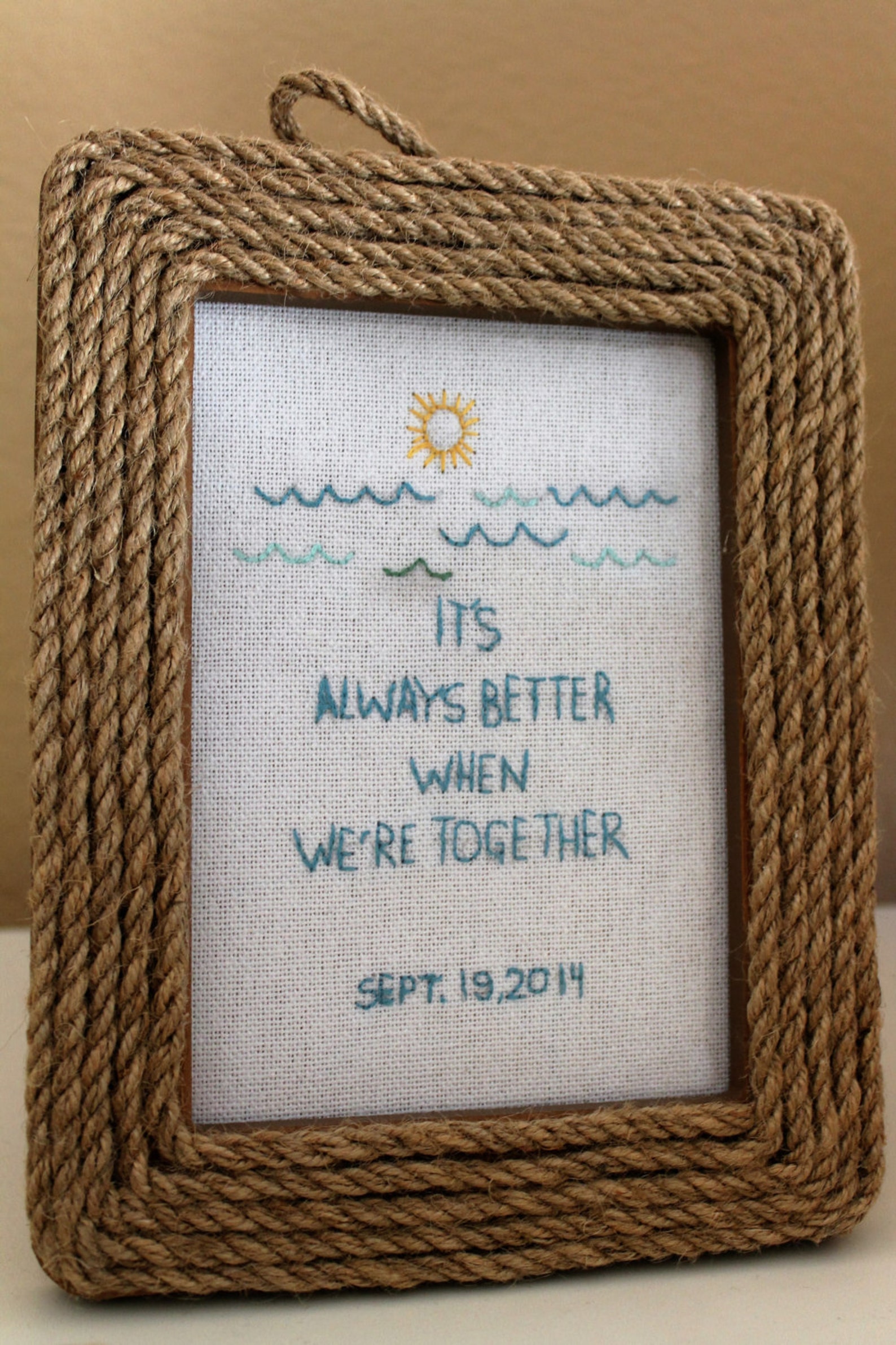 Custom Hand-crafted 5x7" Embroidered Words, Lyrics, Poems Made to Order ...