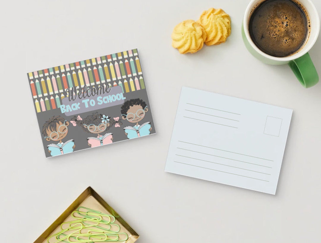 Welcome Back to School Post Cards, Pack of 25, Stationary for Teachers ...