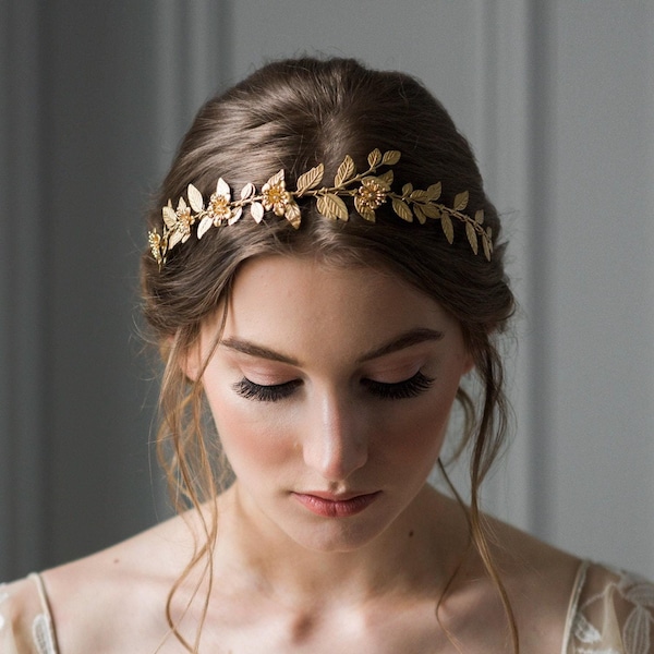 Gold Leaf Headband - Etsy