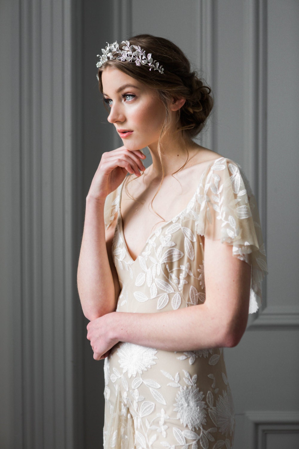 Myrtle Tiara Antique German Tiara Myrtle Crown Leaf Crown - Etsy UK