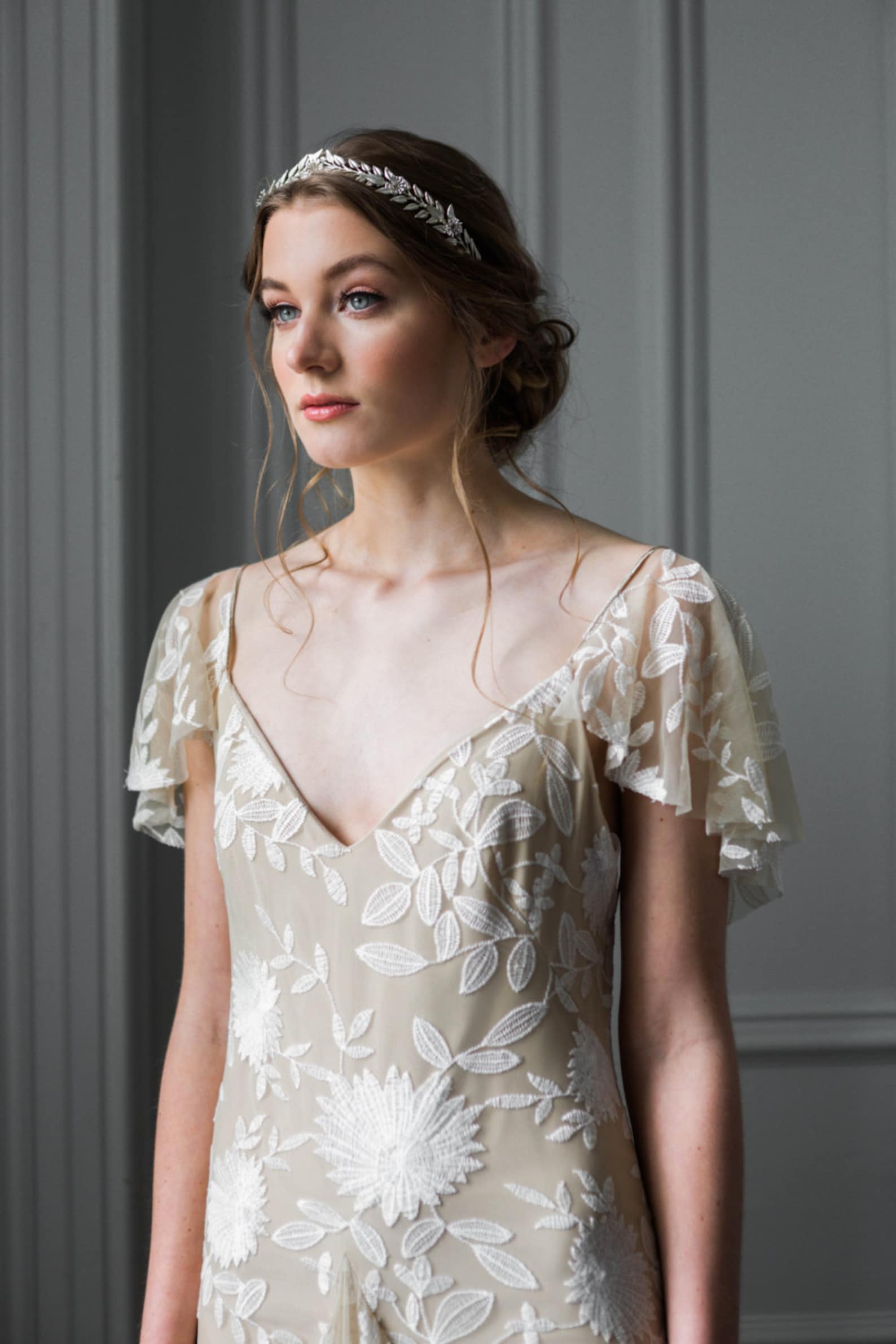 Edwardian Mini Tiara Silver Vintage Tiara Leaf Tiara Flower - Etsy