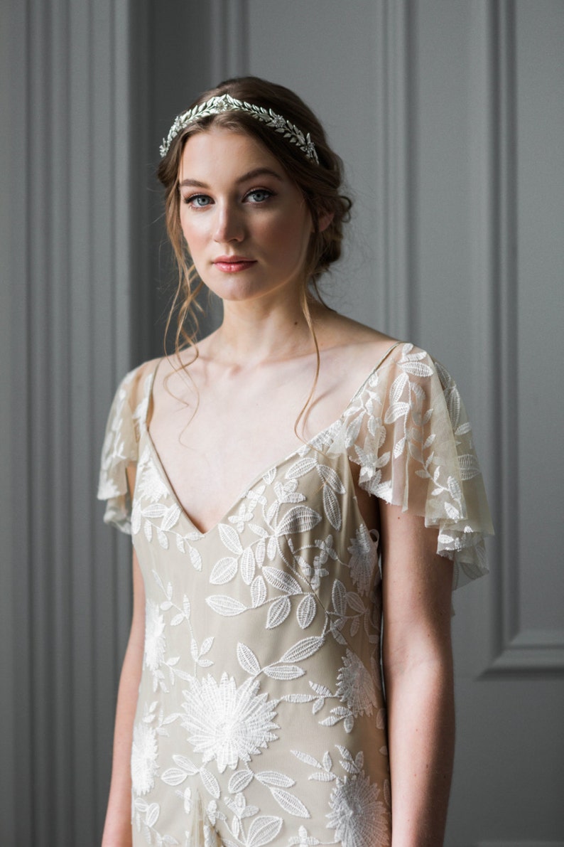 Edwardian Mini Tiara Silver Vintage Tiara Leaf Tiara Flower - Etsy