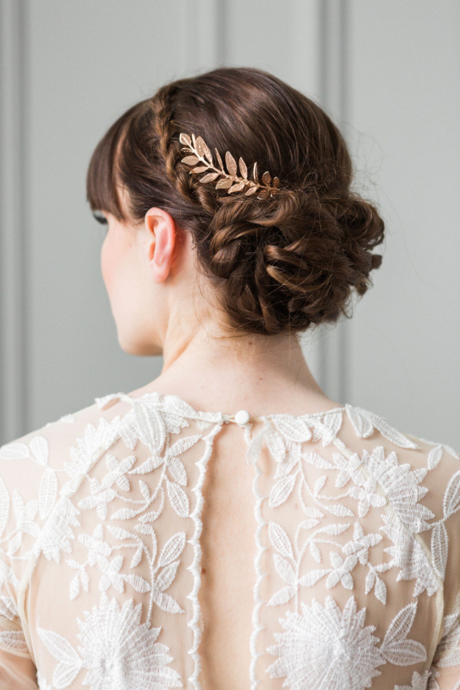 Laurel Leaf Mini Comb Gold Leaf Headpiece Leaf Comb Bridal - Etsy