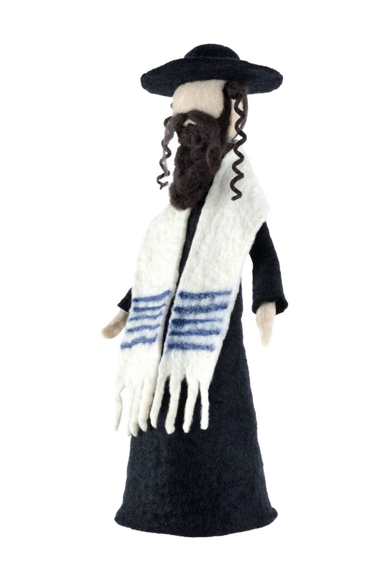Rabbi Figurine With Tallit & Payot Curls Jewish Home Decor - Etsy