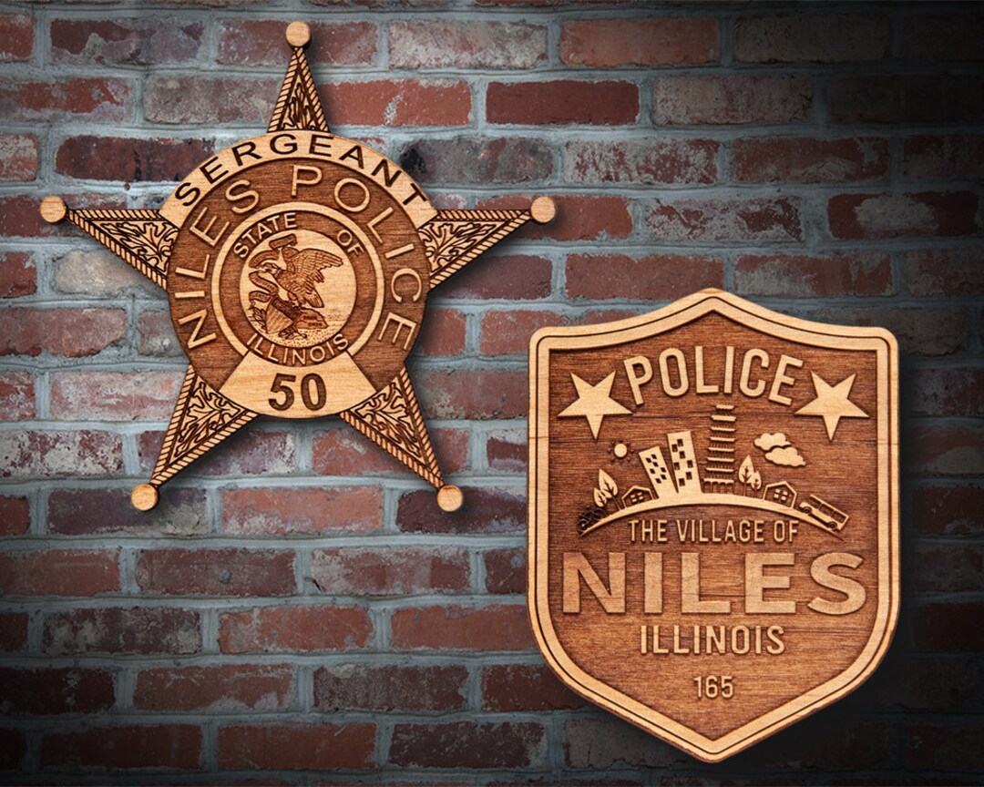 Wooden Niles Illinois Police Badge or Patch - Etsy