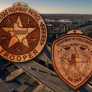 Wooden Texas HP Badge or Shoulder Patch Ornament | Etsy