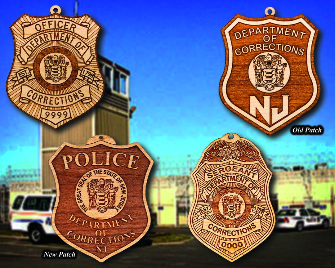 Personalized Wooden New Jersey Department of Corrections Shield or ...