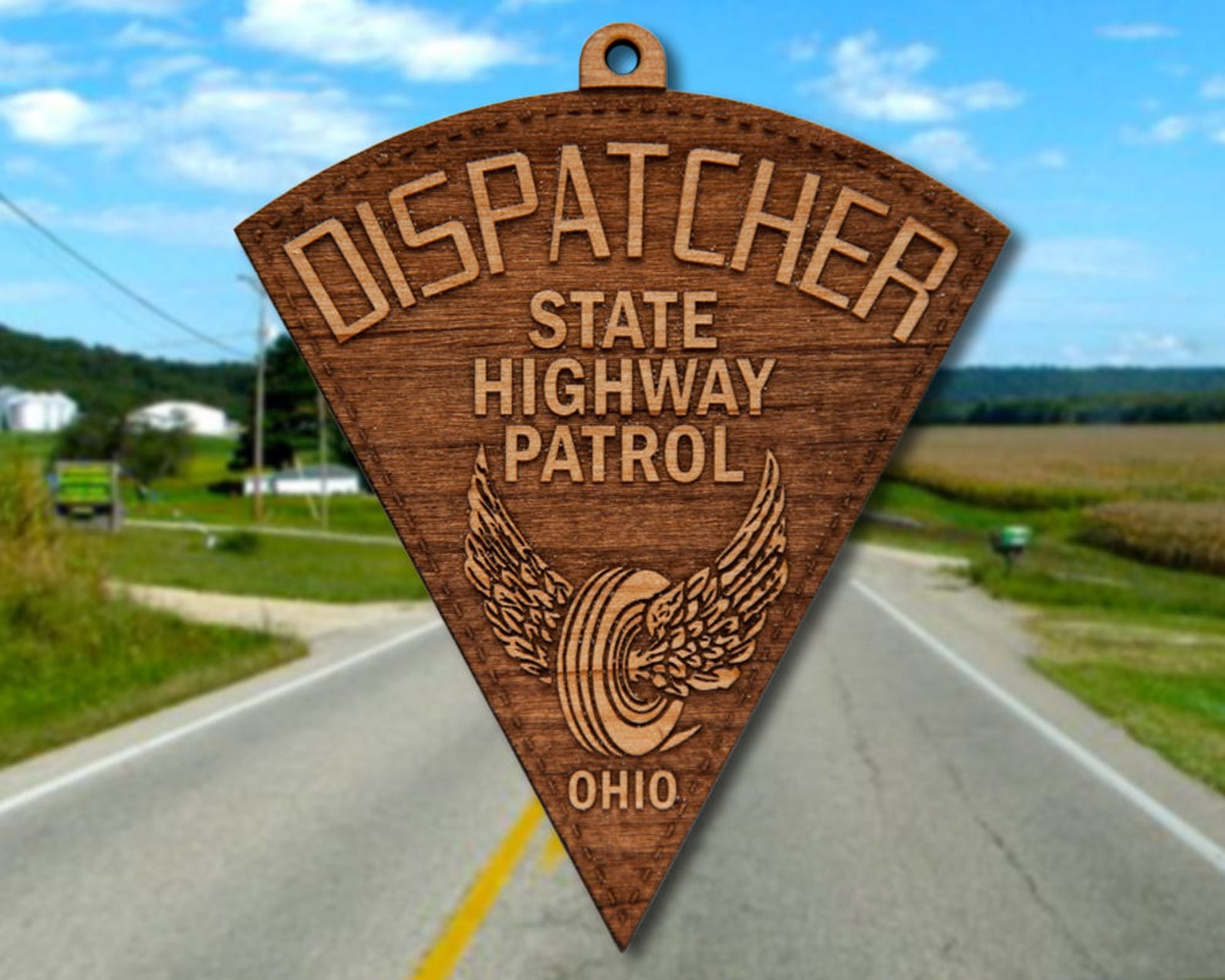 Personalized Wooden Ohio State Police Badge or Shoulder Patch - Etsy