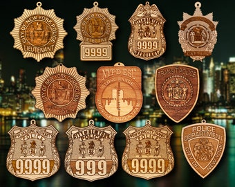 Personalized Wooden New York City Police Shield or Shoulder | Etsy