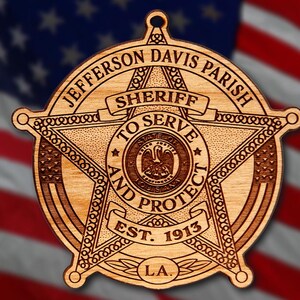 Misc. Wooden Police Badge or Patch Ornament #95 - Etsy