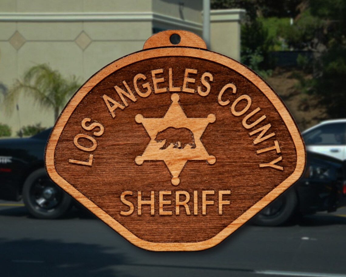 Wooden LA County Sheriff Badge or Shoulder Patch Ornament - Etsy