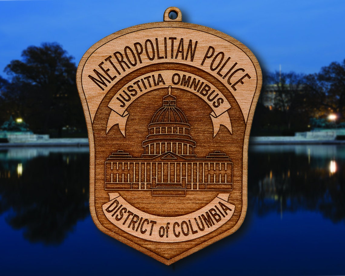 Wooden Washington DC PD Badge or Shoulder Patch Hanging Ornament - Etsy