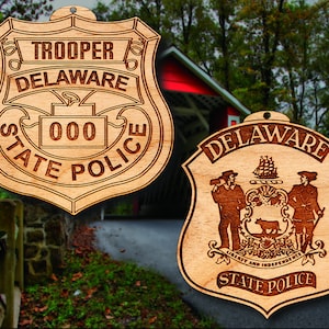 Delaware State Police Badge or Patch Ornament - Etsy