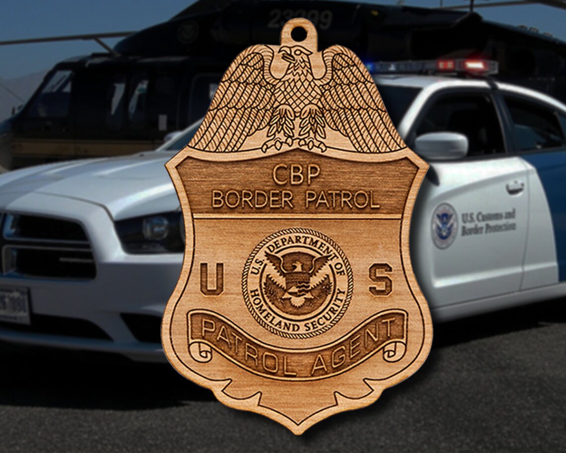 Personalized Wooden CBP Border Patrol Badge or Shoulder Patch | Etsy