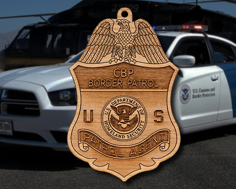 Personalized Wooden CBP Border Patrol Badge or Shoulder Patch - Etsy
