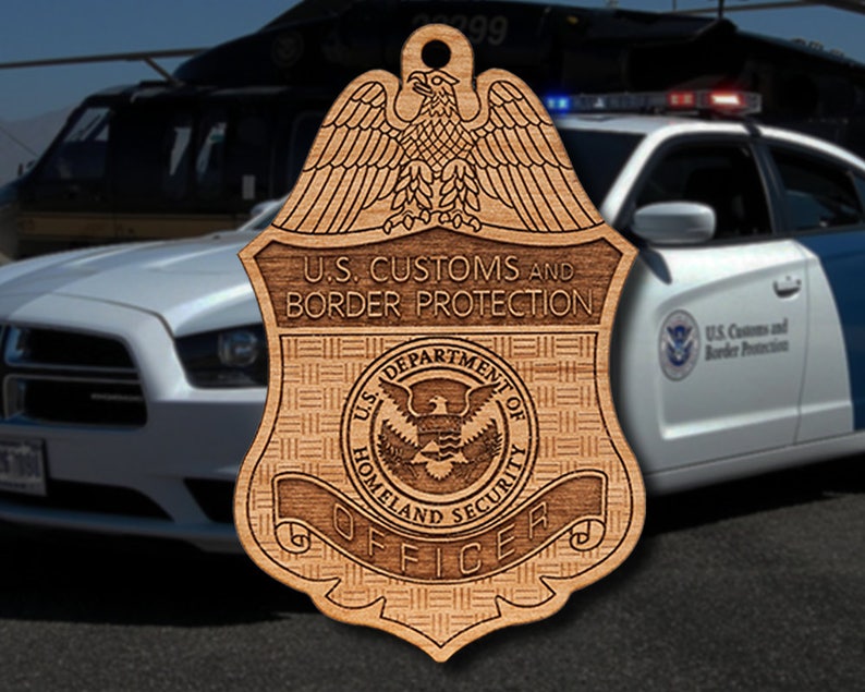 Personalized Wooden CBP Border Patrol Badge or Shoulder Patch - Etsy
