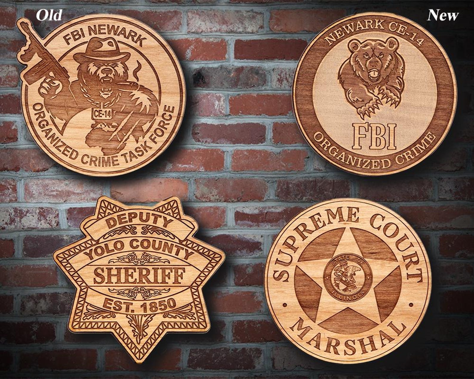 Wooden Miscellaneous Police Badge or Patch Plaque #113 - Etsy