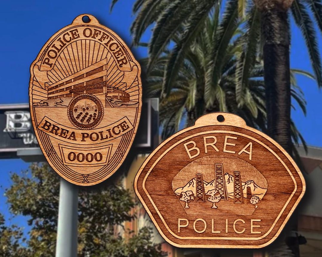 Brea CA Police Badge or Patch Ornament - Etsy