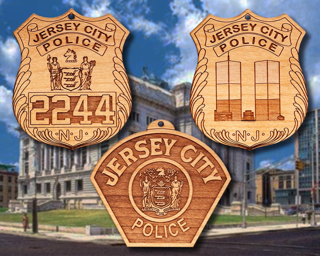 Wooden Jersey City Police Badge or Patch Ornament - Etsy