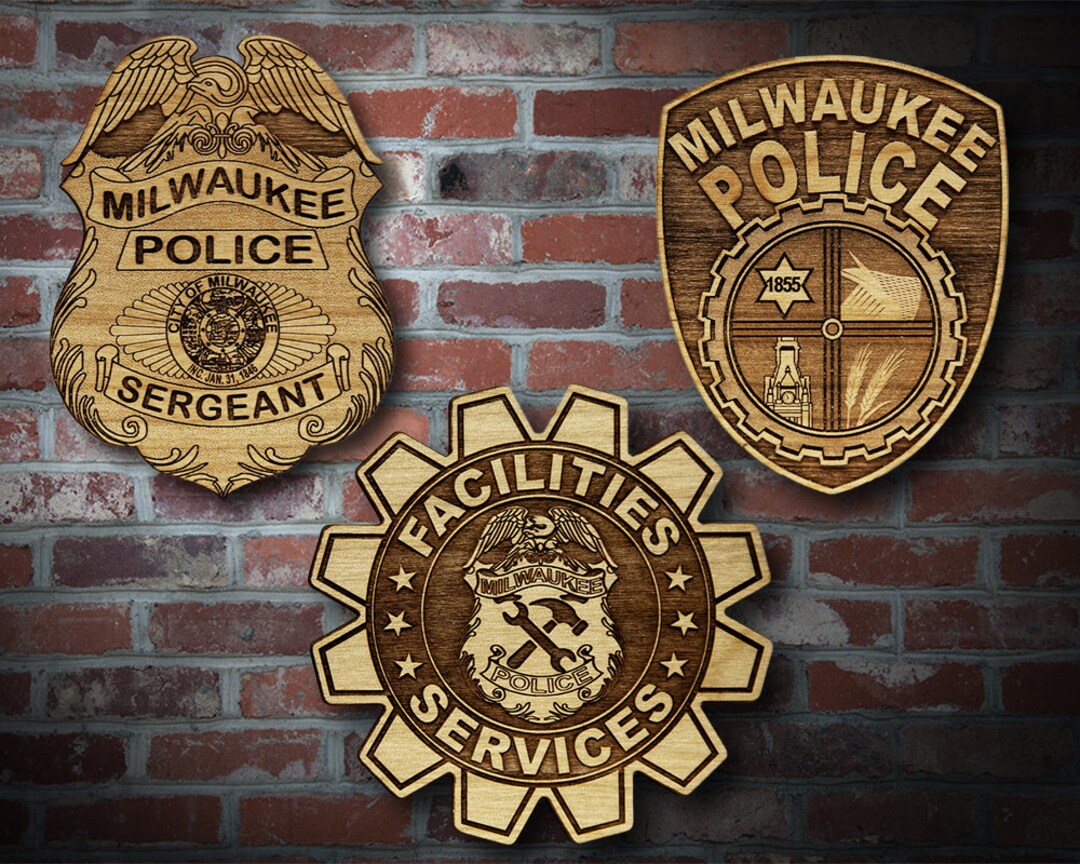 Wooden Milwaukee Police Badge or Patch Plaque - Etsy