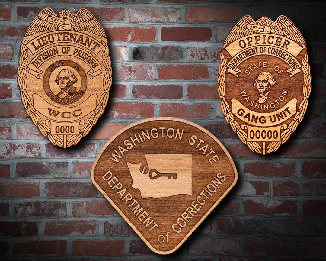 Personalized Wooden Washington State Doc Badge or Patch Plaque - Etsy