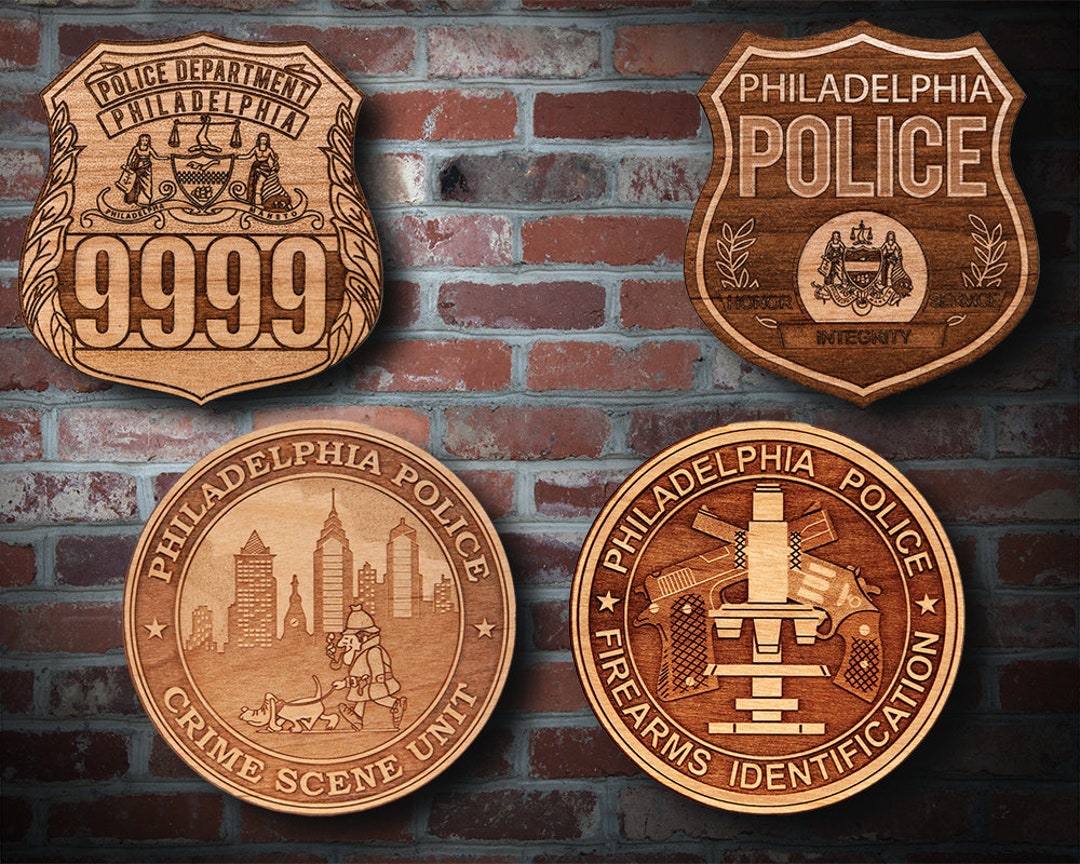 Wooden Philadelphia Badge or Patch Plaque - Etsy