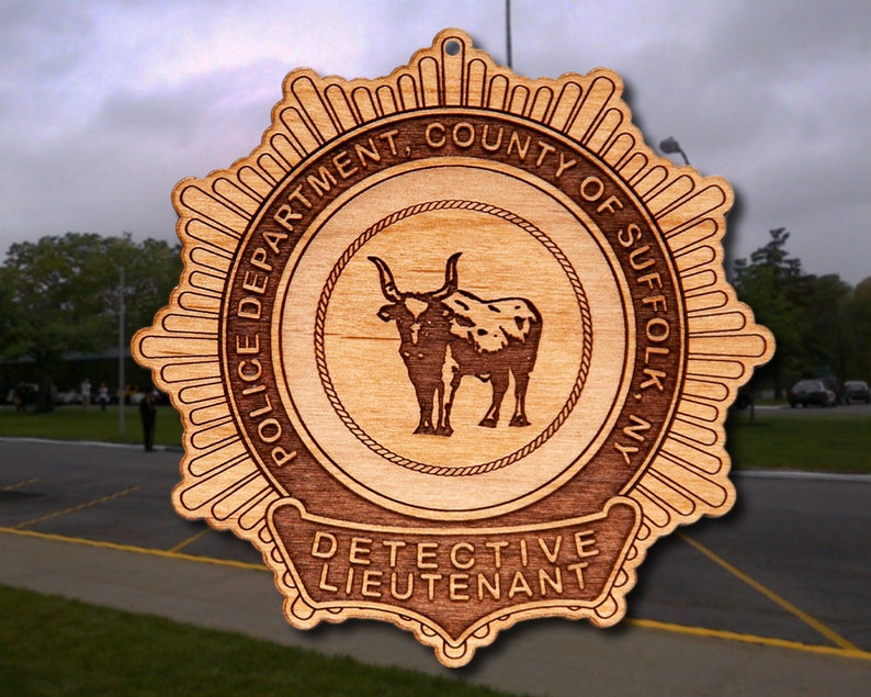 Personalized Wooden Suffolk Co Police Shield or Shoulder Patch Hanging ...