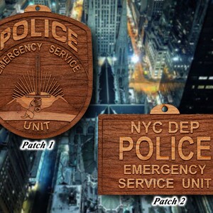 Wooden NYC DEP Patch Ornaments - Etsy
