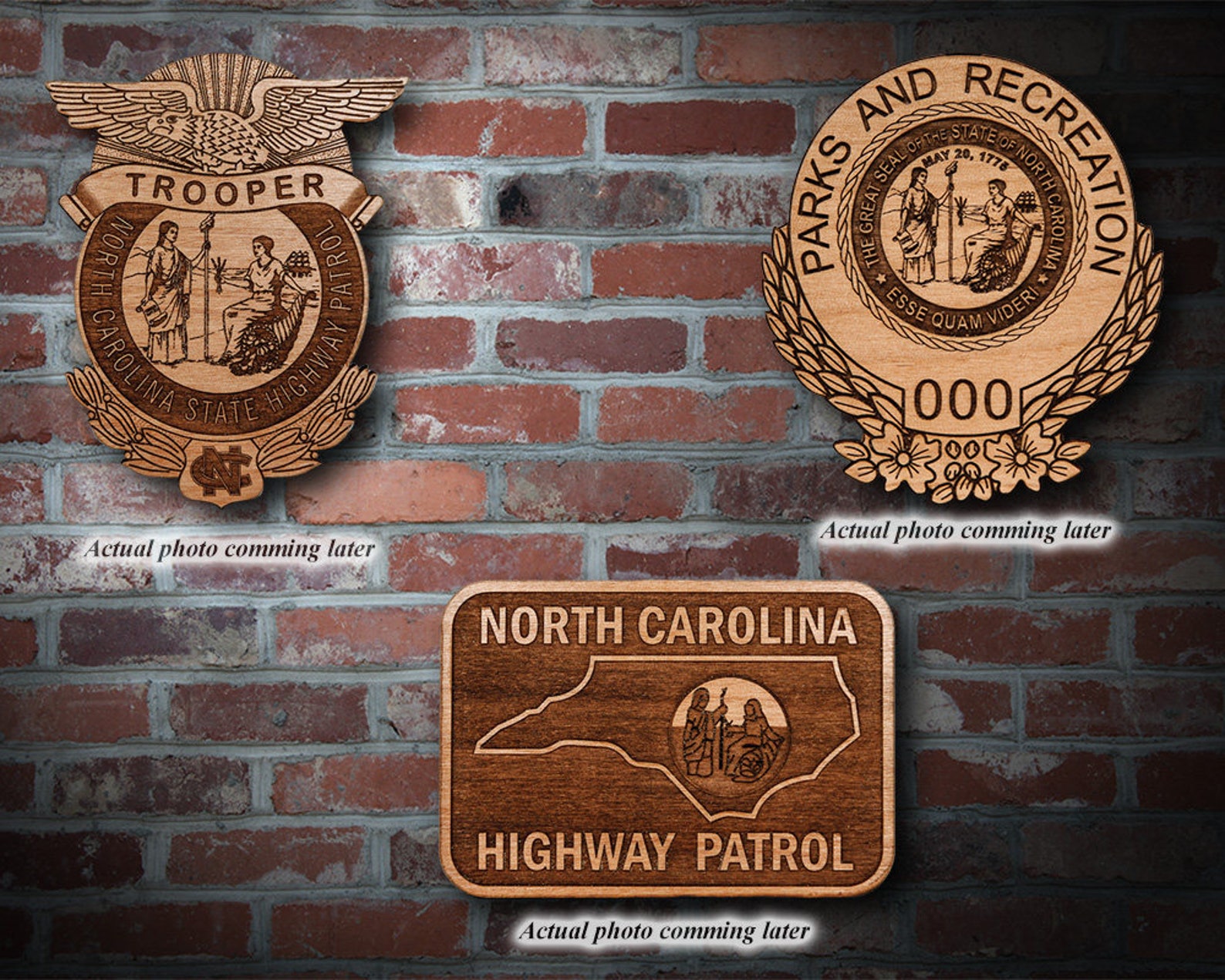 Personalized Wooden North Carolina Highway Patrol Badge or - Etsy