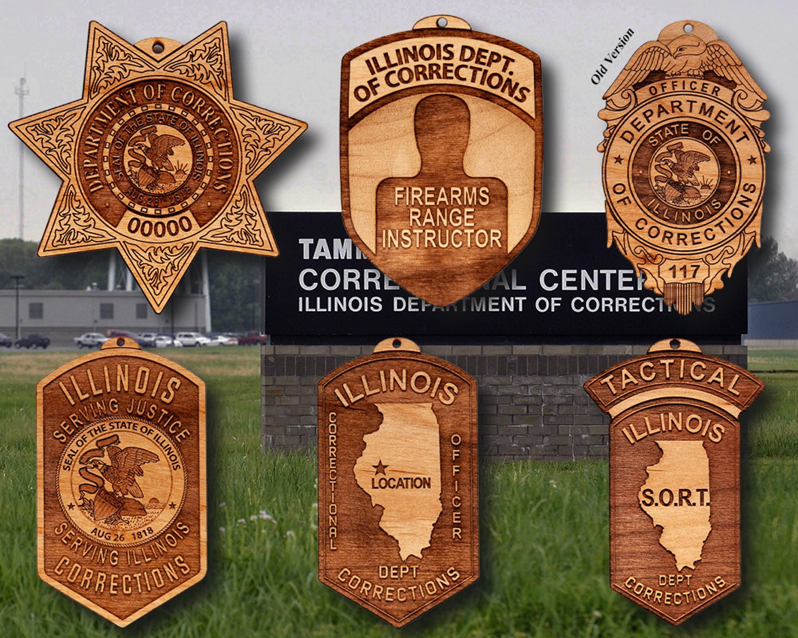 Illinois DOC Police Badge or Shoulder Patch Ornament - Etsy