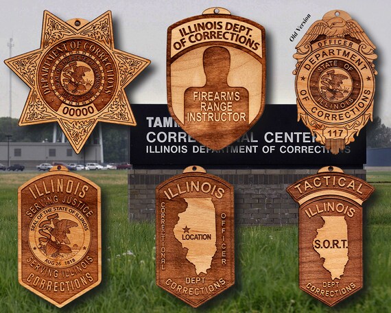 Illinois DOC Police Badge or Shoulder Patch Ornament - Etsy