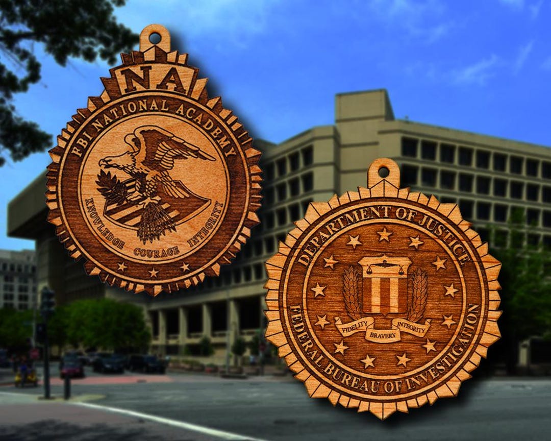 Wooden FBI Badge or Emblem Hanging Ornament - Etsy