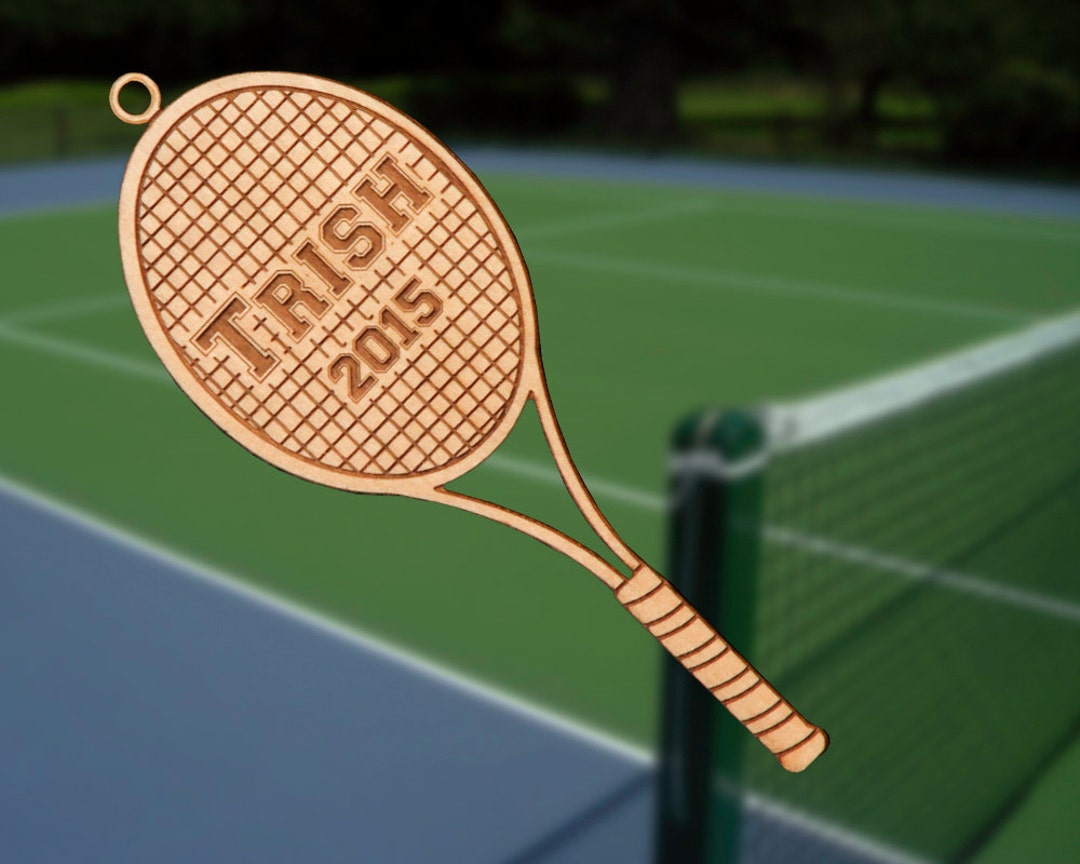 Personalized Wooden Tennis Racquet Christmas Ornament - Etsy