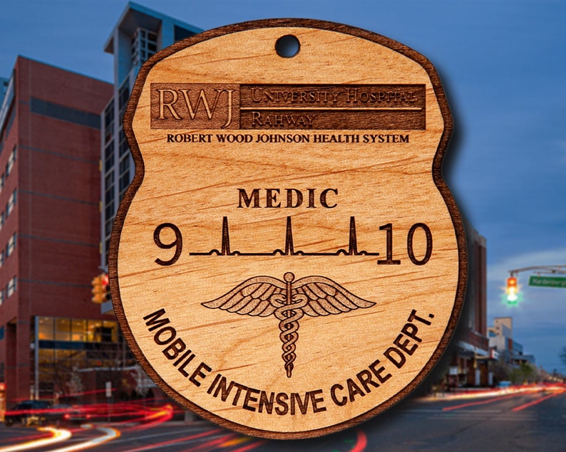 NJ Paramedic - RWJ Uv Hospital Patch Ornaments - Etsy