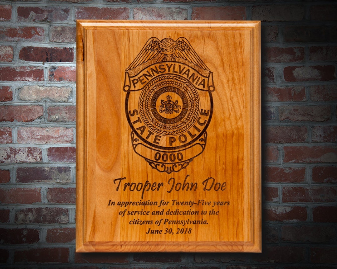 Police Appreciation Plaque - Etsy