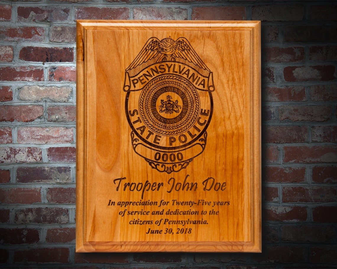 Police Appreciation Plaque - Etsy