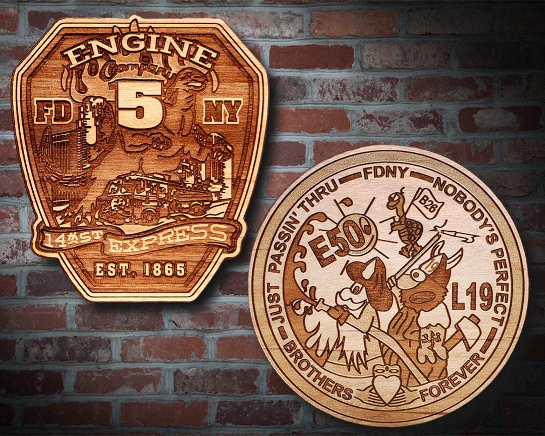 Personalized Wooden New York City Fire Department Plaques 4 - Etsy