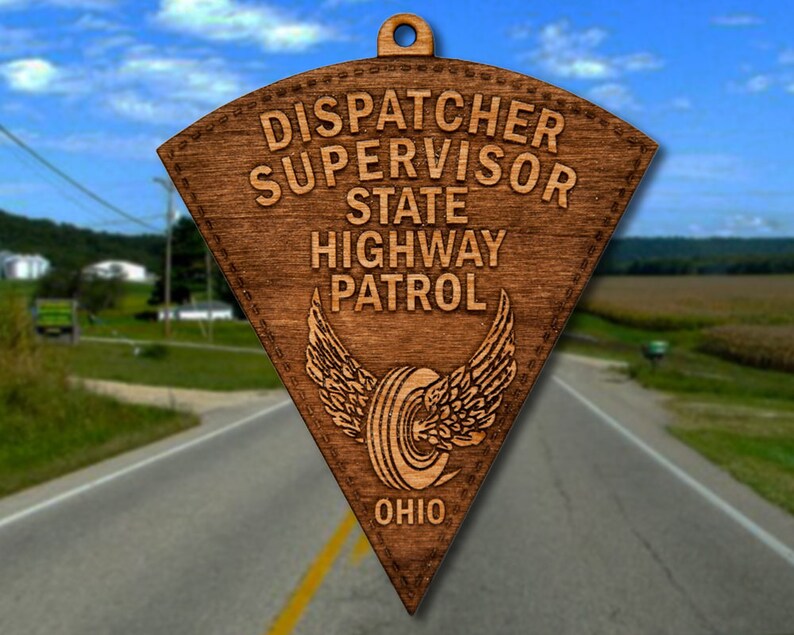 Personalized Wooden Ohio State Police Badge or Shoulder Patch - Etsy
