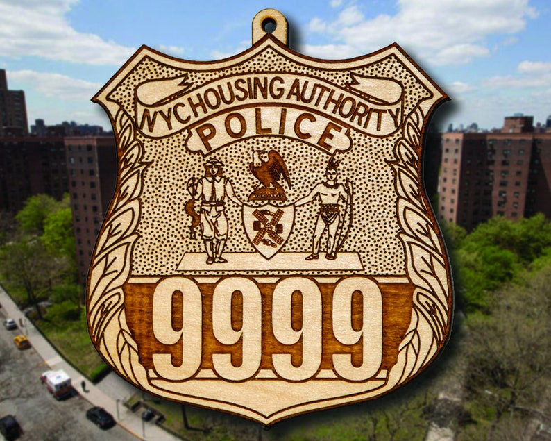 Wooden NYC Housing Police Shield or Patch Ornament - Etsy