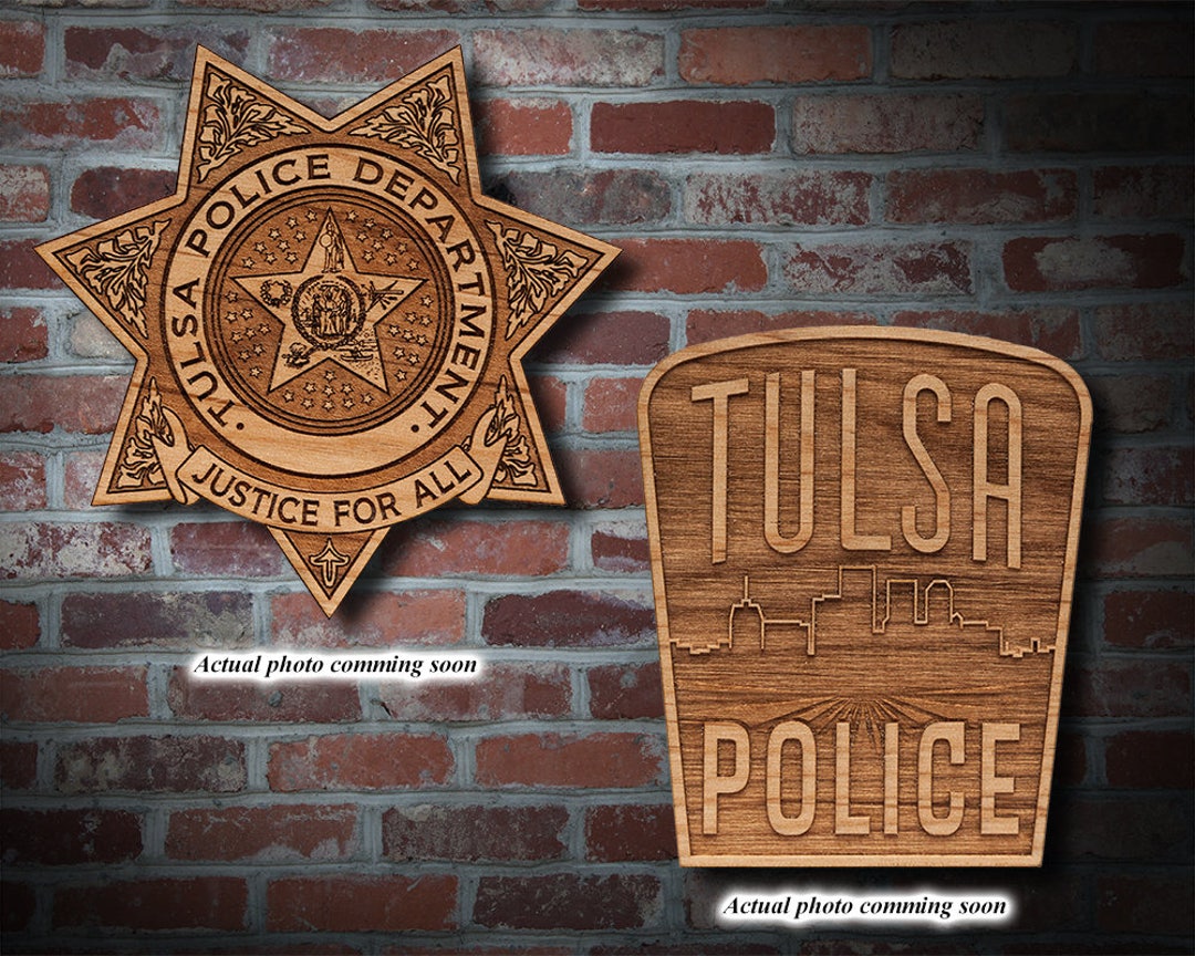 Wooden Tulsa PD Badge or Patch Plaque - Etsy
