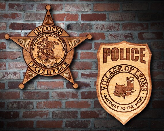Lyons IL Police Badge or Patch Plaque - Etsy