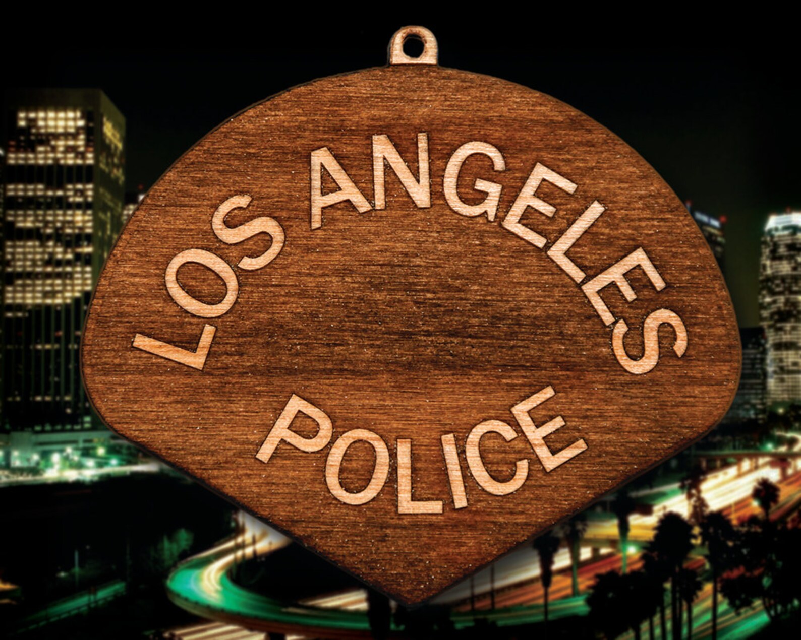 Personalized Wooden LAPD Badge or Shoulder Patch Hanging - Etsy