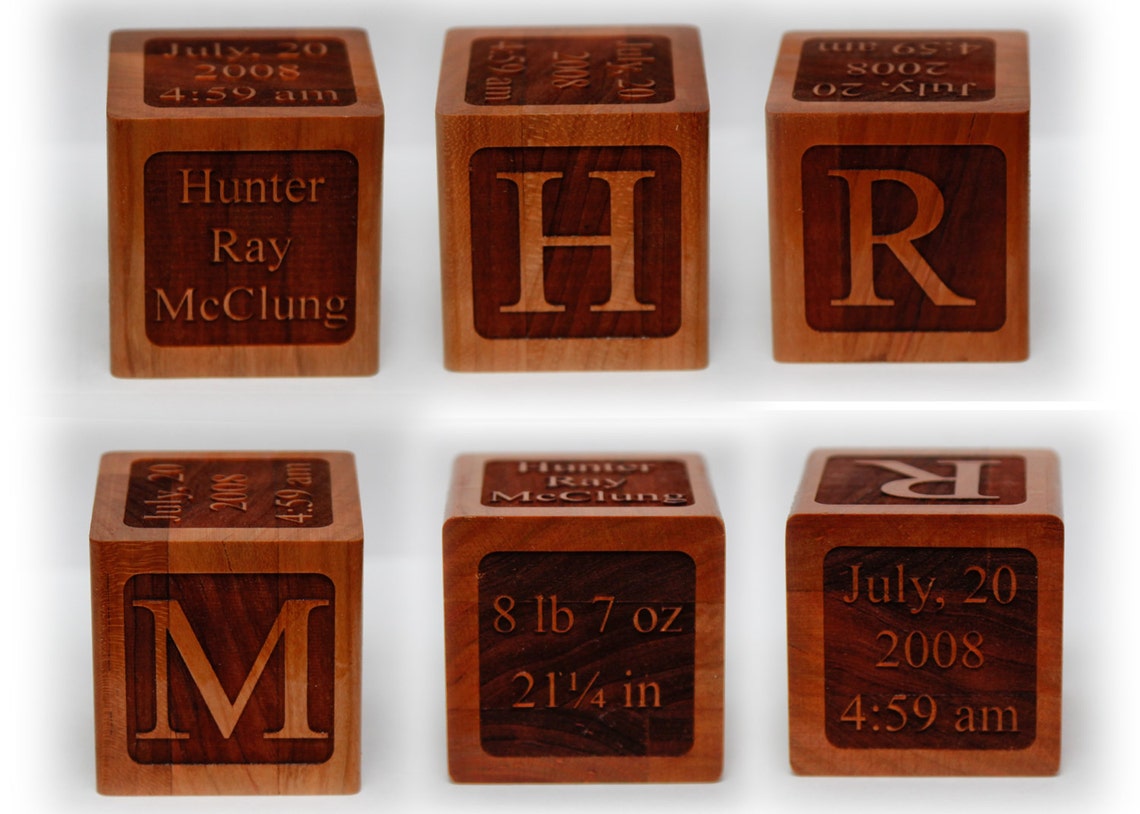 Personalized Baby Block With Baby's Birth Information - Etsy